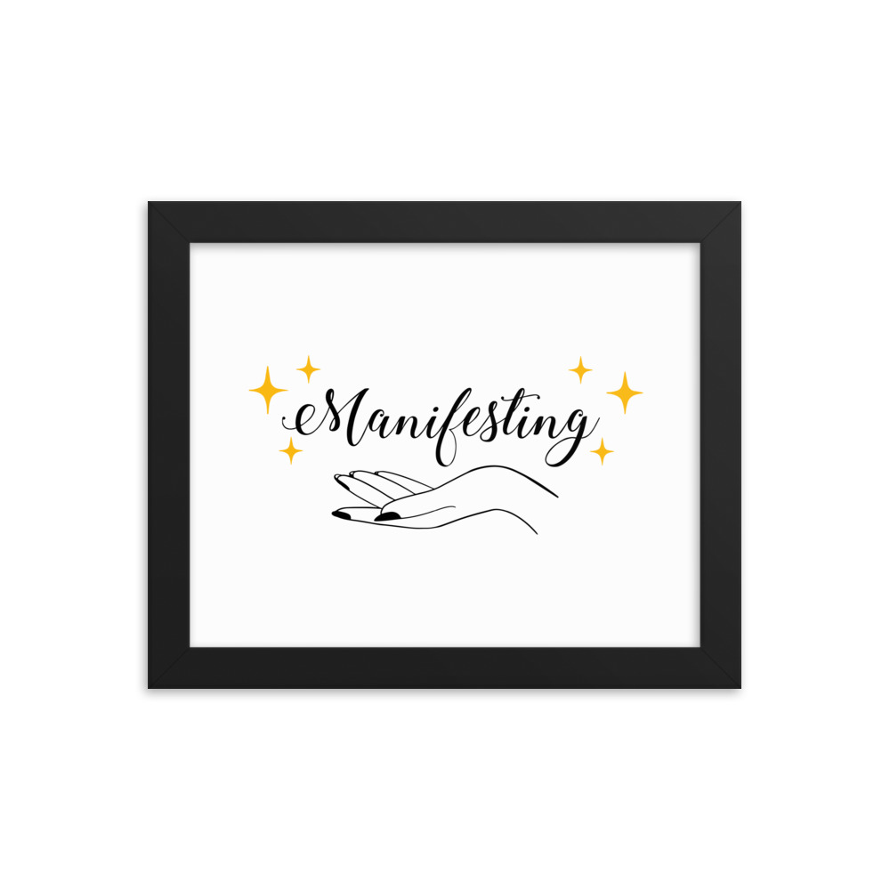 “Manifestation Hands Framed Poster”
